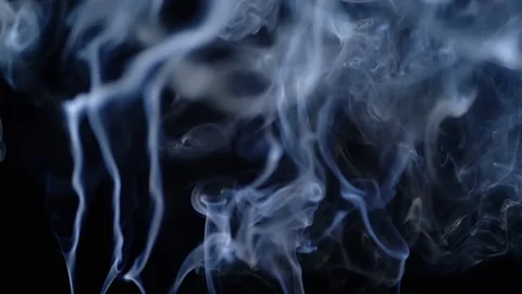 Thin Curls of Blue Smoke Rise Up, Fill E... | Stock Video | Pond5