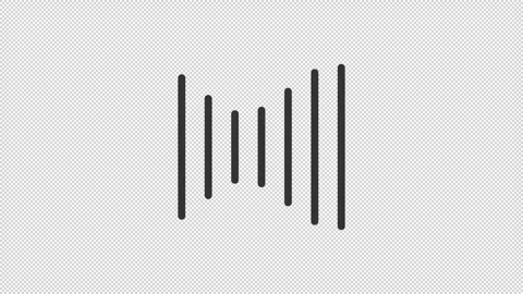 Thin line black animation of wave patter... | Stock Video | Pond5