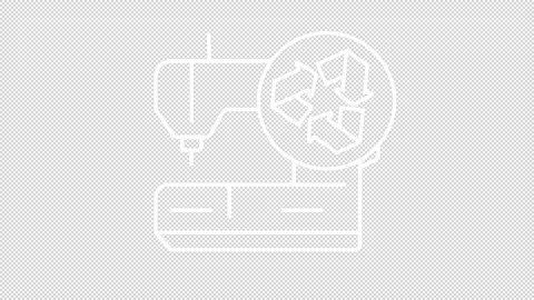 Thin line white animation of sewing mach... | Stock Video | Pond5