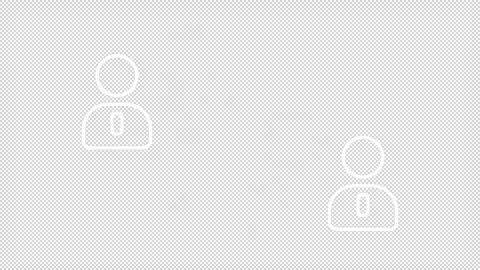 Thin linear white animation of people co... | Stock Video | Pond5