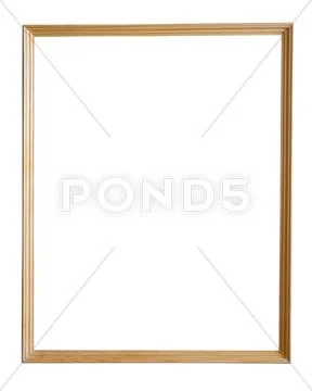 Thin wooden picture frame Stock Image ~ #36777991