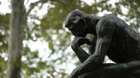 Thinking Man Statue Stock Footage ~ Royalty Free Stock Videos | Pond5