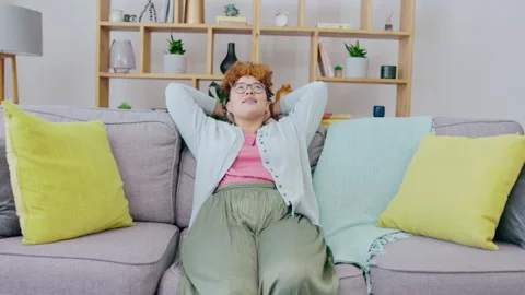 Thinking, relax and freedom with a black... | Stock Video | Pond5