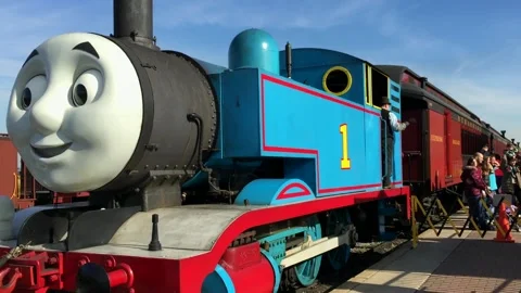 Thomas the blue tank engine, a popular c... | Stock Video | Pond5