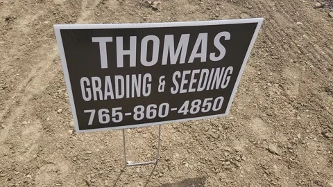 Thomas Grading and Seeding Signage Stree... | Stock Video | Pond5