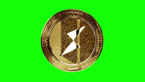 THORChain RUNE golden coin isolated loop... | Stock Video | Pond5