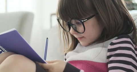 Thoughtful Caucasian Preschool Girl Enga... | Stock Video | Pond5