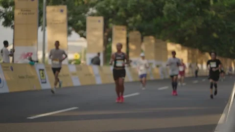 Thousands of Runners Participate on Bali... | Stock Video | Pond5