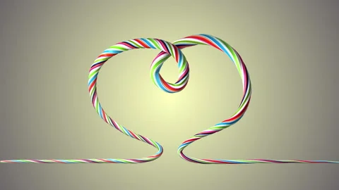 Thread animation. A braided rope creates... | Stock Video | Pond5