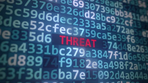 THREAT text and source code on the compu... | Stock Video | Pond5