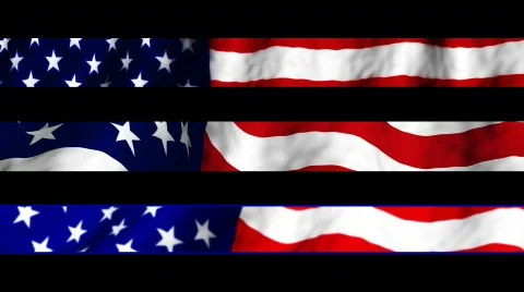 Three American flag lower thirds | Stock Video | Pond5