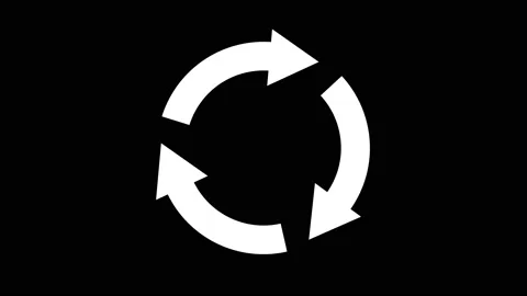 Three Arrow Cycle Recycle Sign Symbol An... | Stock Video | Pond5