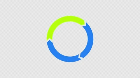 Three arrows rotating cycle loading anim... | Stock Video | Pond5