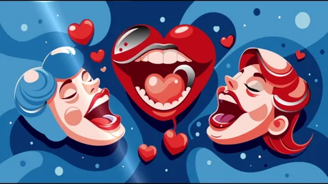 Three cartoon characters who sing and ma... | Stock Video | Pond5