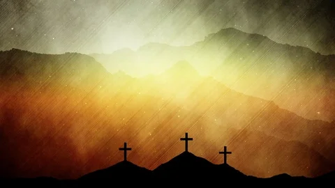 Three Crosses Easter Motion Background | Stock Video | Pond5