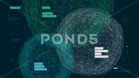 Three databases, data analysis and sorting, digital information field, high t: Royalty Free ...