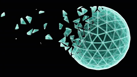 Three-dimensional sphere isolated on bla... | Stock Video | Pond5