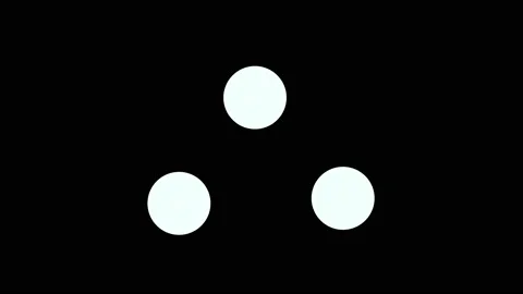 Three dots rotating, loading progress ba... | Stock Video | Pond5