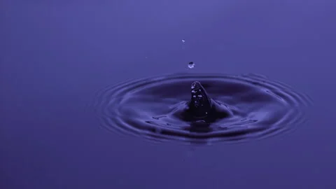 Three Droplets Falling Into Water | Stock Video | Pond5