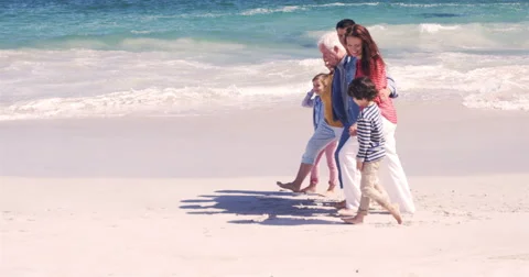 Three generations family walking togethe... | Stock Video | Pond5