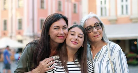 Three generations. Portrait view of the ... | Stock Video | Pond5