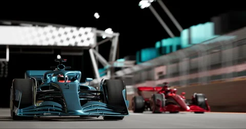 Three High-Speed Racing Cars Driving on ... | Stock Video | Pond5