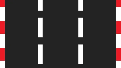 Three Lane Moving Road Animation, 2D Rac... | Stock Video | Pond5