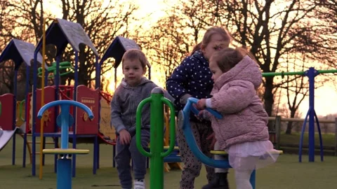 Three little Happy Children having fun s... | Stock Video | Pond5