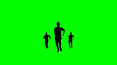 Three men running toward camera silhouet... | Stock Video | Pond5