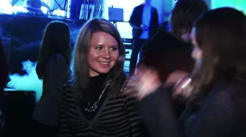 Three modest girlfriend dancing in the c... | Stock Video | Pond5