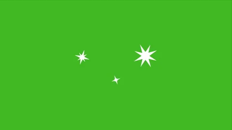 three Shine animation on green screen | Stock Video | Pond5