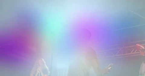 Three singers performing on concert stag... | Stock Video | Pond5