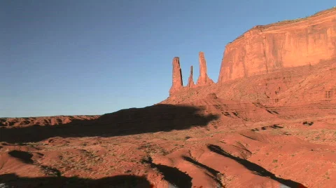 Three Sisters Rock Formation in Monument... | Stock Video | Pond5