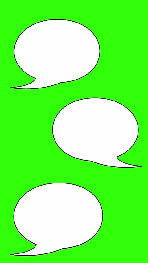 Three Speech Bubbles on Green Screen (Ch... | Stock Video | Pond5