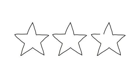 three stars sketch and 2d animation | Stock Video | Pond5