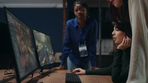 three women of different races and ethni... | Stock Video | Pond5