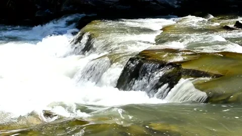Thresholds and falls of the river. Beaut... | Stock Video | Pond5