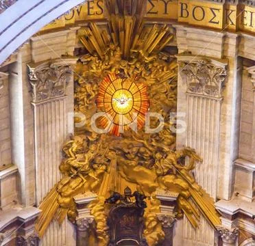 Throne Bernini Holy Spirit Saint Peter's Basilica Vatican Rome Italy ...