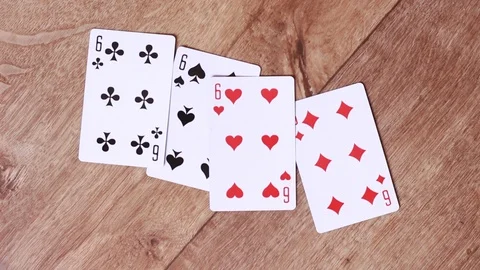 Throwing playing cards on the floor | Stock Video | Pond5