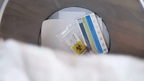 Throwing sign for face mask and ffp2 mas... | Stock Video | Pond5