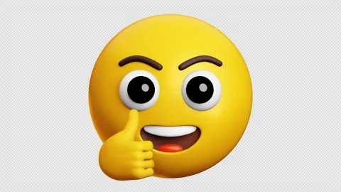 Thumb up, approve face emoji, 3d emotico... | Stock Video | Pond5