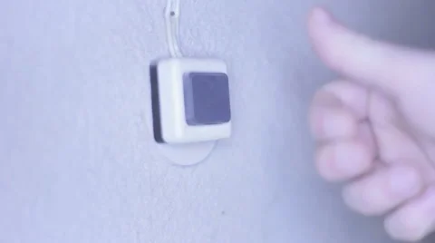 Thumb pushing door buzzer button | Stock Video | Pond5