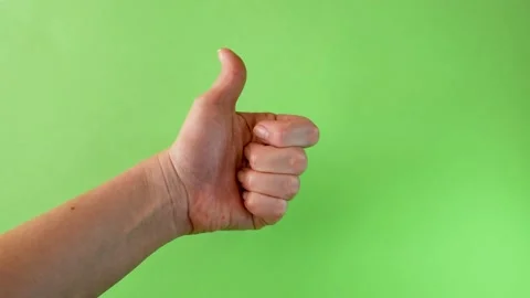 Thumbs up and down sign hand gesture on ... | Stock Video | Pond5
