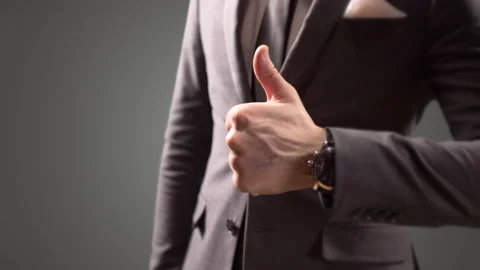 Thumbs Up Dude, Hand Success Sign Busine... | Stock Video | Pond5