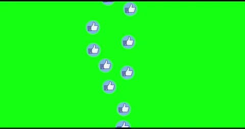 Thumbs up facebook icons floating up aga... | Stock Video | Pond5