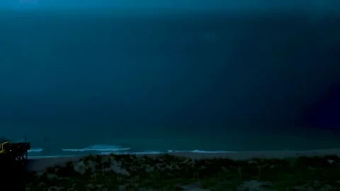 Thunder and lightning during a spring st... | Stock Video | Pond5