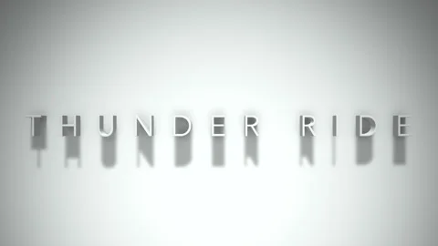 thunder ride 3D title animation white te... | Stock Video | Pond5