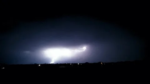thunder storm ligtning in monsoon in nig... | Stock Video | Pond5