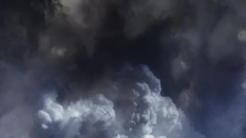 Thunder Storm Rolling In dark sky | Stock Video | Pond5