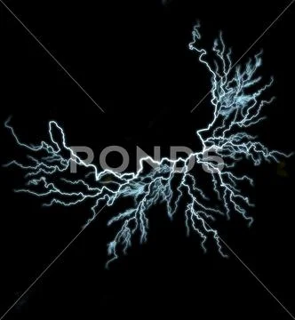 Thunderbolt. Realistic lightning. Electricity thunder light storm flash ...
